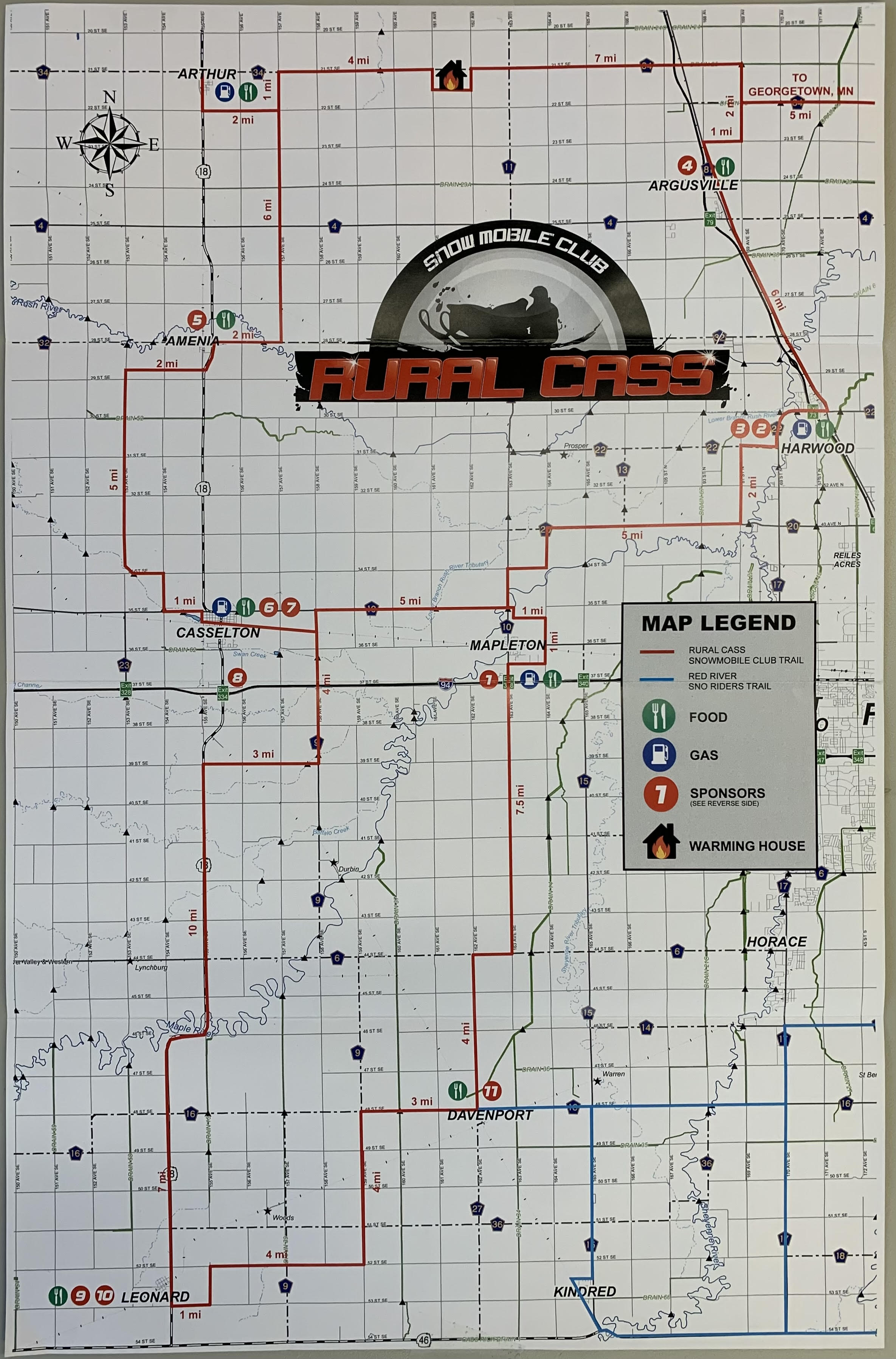 Trail Map | On the trails with Rural Cass Snowmobile Club